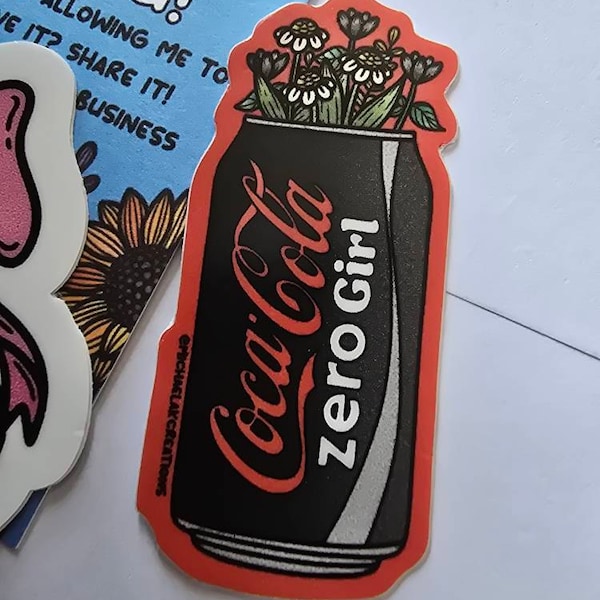 Coke Zero Girl Sticker,stickers for Hydroflask,laptop Sticker,cute Car ...