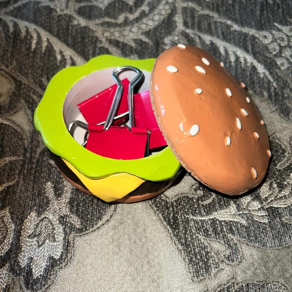 Burger Jar Trinket and Stash Holder - Etsy