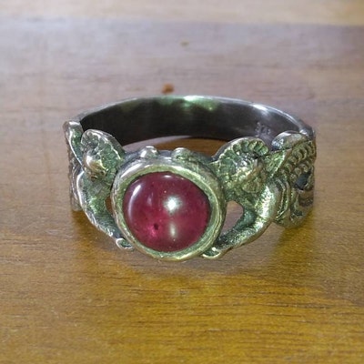 Stunning Human Face Silver Ring-sterling Silver Head Ring Polygon Face ...