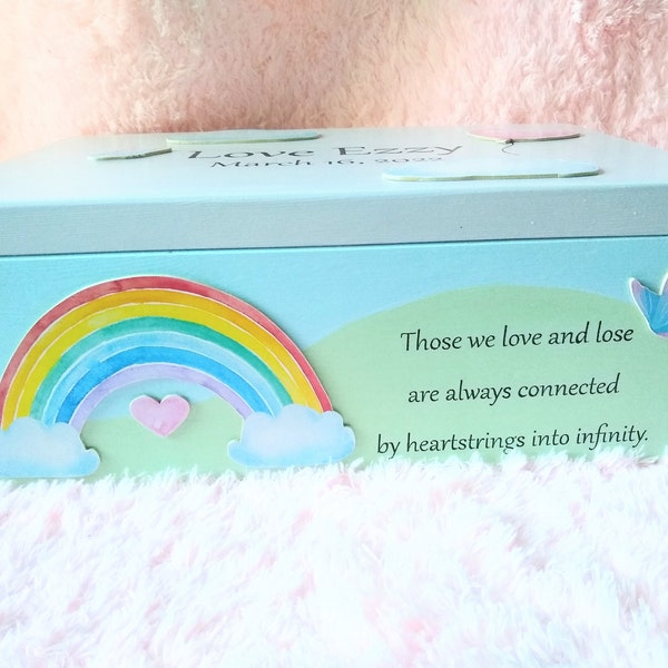 Personalized Memory Box, Wood Keepsake Box, Baby Treasure Box, Baby ...