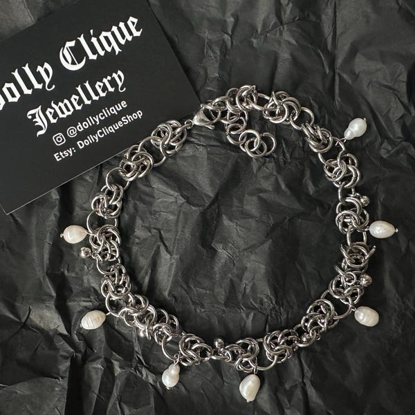 PIERCED 2 BRACELET - Stainless Steel Chainmaille Goth Alternative ...