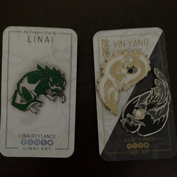 Yin Yang Original Enamel Pin - Etsy
