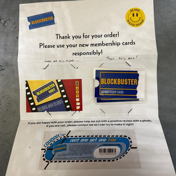 Blockbuster Membership Card - Etsy