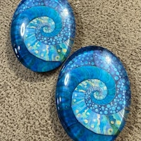 Lotus Stained Glass Image Cabochon,namaste Glass Dome,10mm 12mm 14mm ...