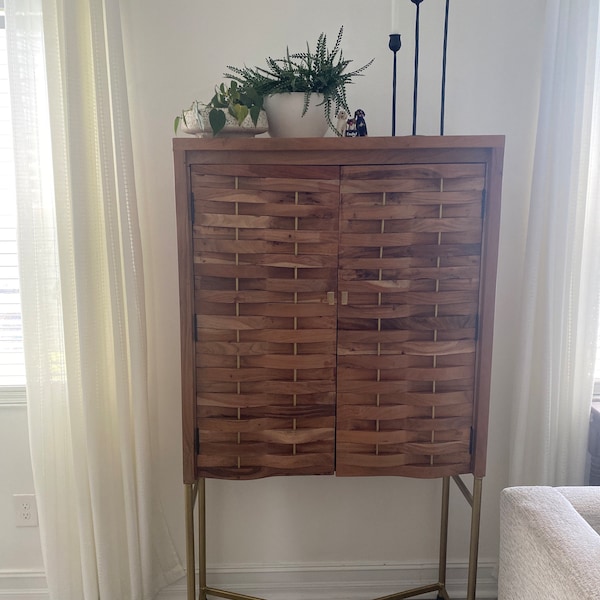 Coastal Sleek Mirror Door Credenza Breakfront Buffet Server Media ...