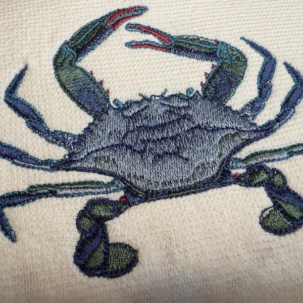 Blue Crab Embroidery Design - Etsy