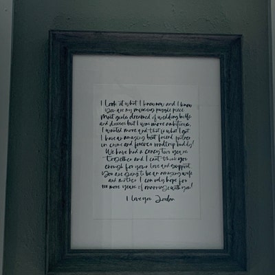 PHYSICAL CUSTOM PRINT Brush Lettering Print, Hand Lettered Watercolor ...