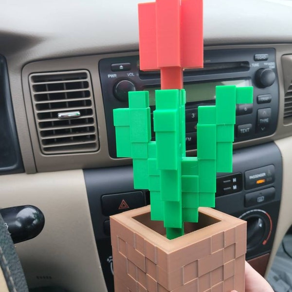 Minecraft Style Rose Custom Colors Desk Accessory Gift for Gamers ...