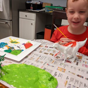 Unpainted Sauroposeidon Statue Dinosaur With Pedestal Model - Etsy