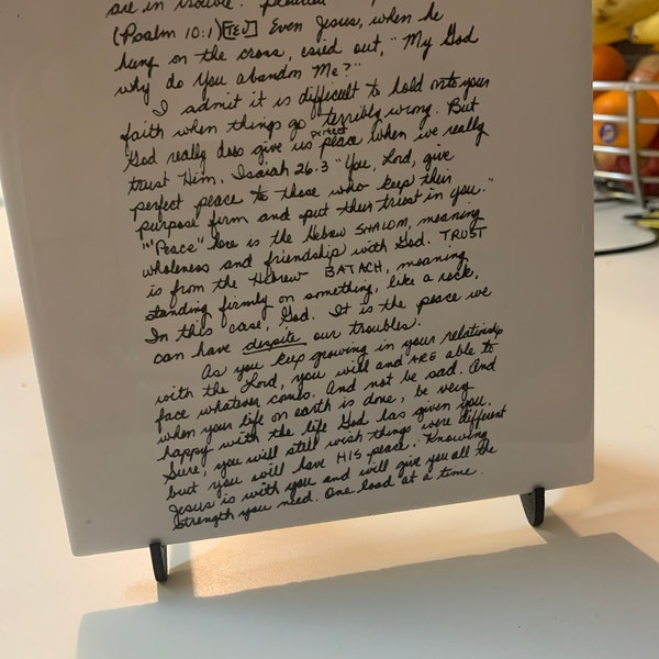 Laser Engraved Handwriting on Tile- Custom and Personalized - Etsy