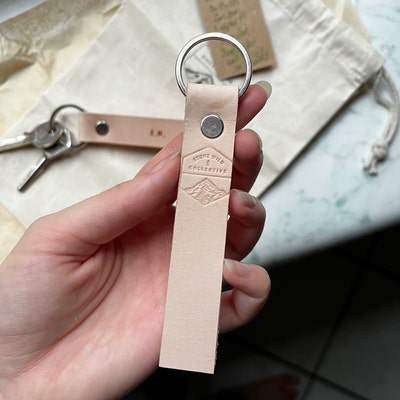 Handmade Genuine Leather Key Tag, Accessory - Etsy