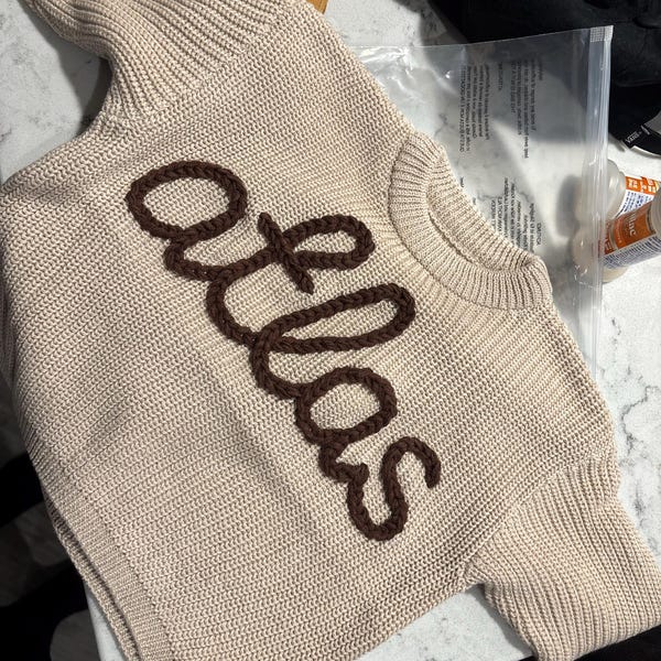 Hand Embroidered Sweater First Birthday Sweater,personalized Baby ...