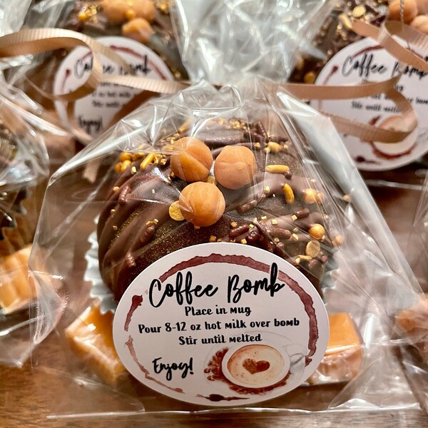 100 Labels - Coffee Bomb Stickers | Instant Flavored Coffee Labels ...