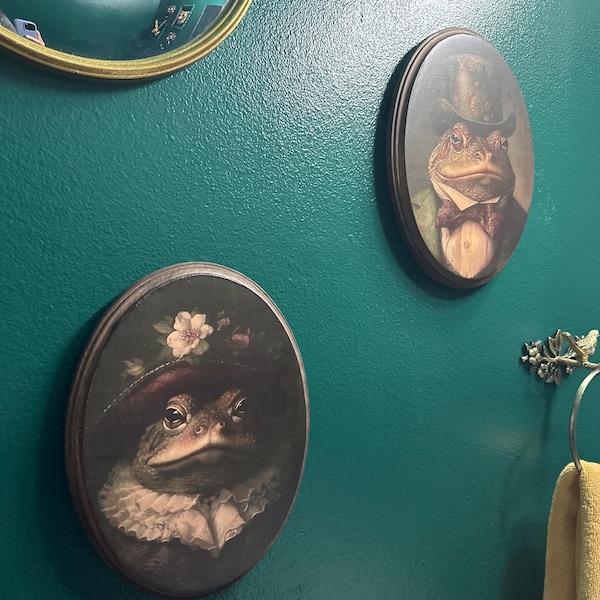 Miss Frog Victorian Portrait - Vintage Style Cottagecore Animal Wall ...
