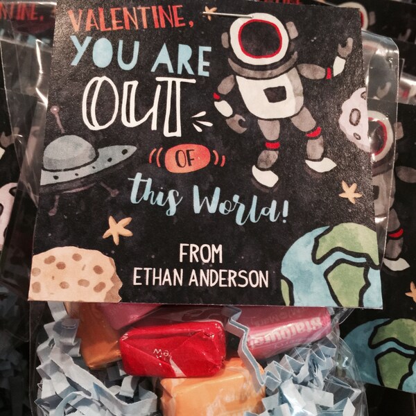 INSTANT DOWNLOAD - EDITABLE Valentine's Day Card Out of This World Kids ...