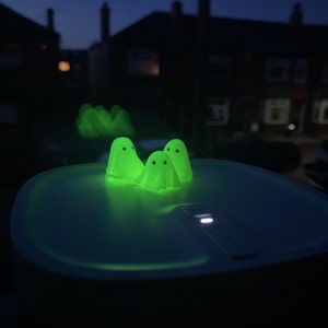 Glow in the Dark Mini Ghosts Tiny Polymer Clay Halloween - Etsy UK