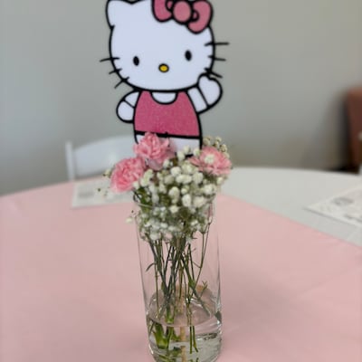 Set of 4 Kitty Die Cuts, Kitty Centerpieces, Kitty Party Decor, Photo ...