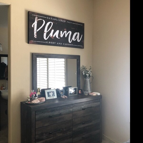 Rustic Established Sign Custom Last Name Family Sign Modern Farmhouse ...