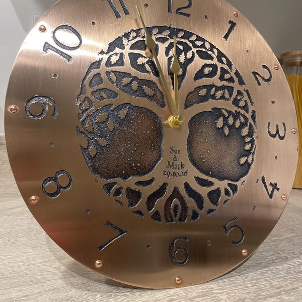 Large Brass Pendulum Wall Clock With Hares * Country Celtic Pagan ...