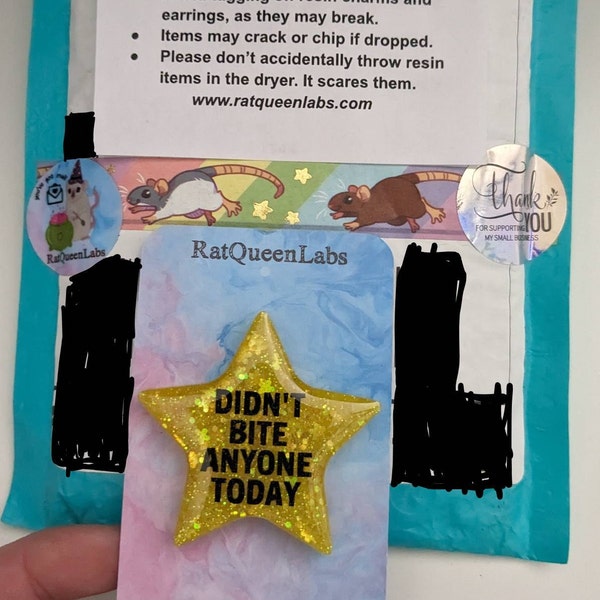 Gold Star Custom Resin Pins, Novelty Pins, Custom Text Pins, Quirky ...