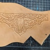 Cowskulls, Sunflowers, Feathers, Aztec Design Tooled Leather Belt ...