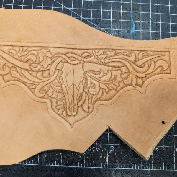Southwest Desert Cactus Design Western Scrollwork Leather Carving ...