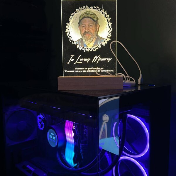 Custom Personalized Photo Picture LED Wood Stand Night Light Lamp in ...