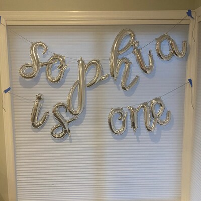 Custom Script Letter Balloons Balloon Banner Letter Balloon Garland ...