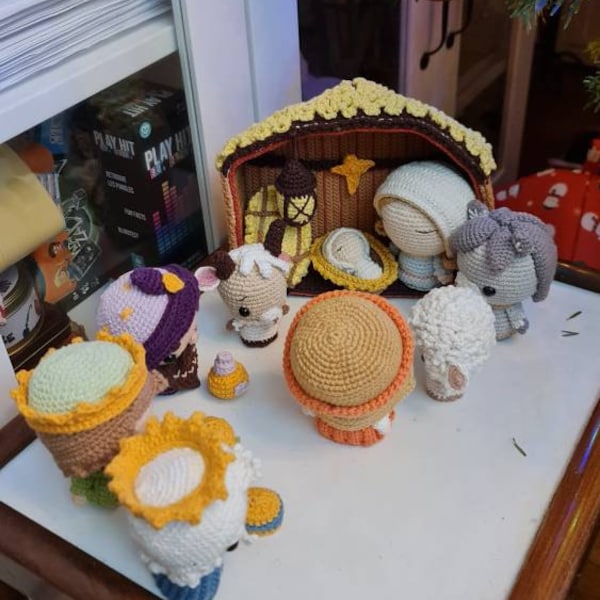 7-in-1 Nativity Crochet Pattern Set Stable Goatling Elephant DIY ...