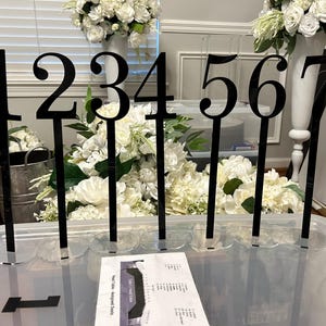 Two Sides Golden Mirror Acrylic Table Numbers, Wedding Table Numbers ...
