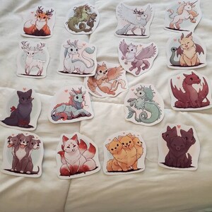 Cute Mythical Creatures Stickers And/or Prints Part 1 6x6 or 8x8 Approx ...