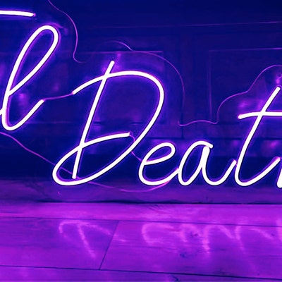 Til Death Neon Sign, Wedding Neon Sign, Custom Neon Sign, Neon Sign ...