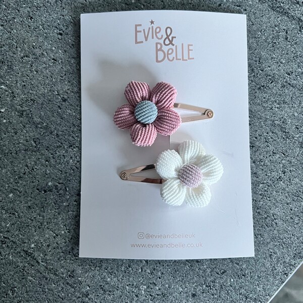 Daisy Corduroy Snap Clip - Etsy