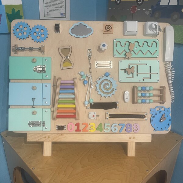 Personalized Busy Board for Toddler, Activity Board, Personalized Gift ...