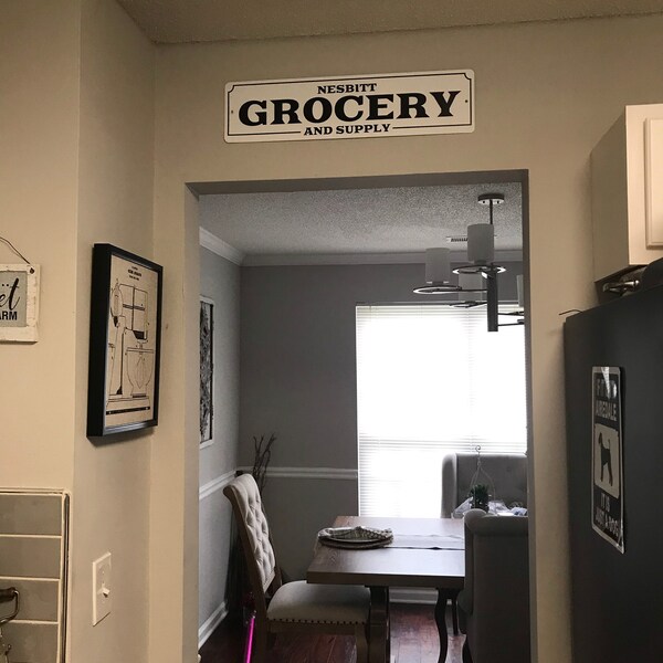 Grocery & Supply Sign, Personalized Shop Owner Name Sign, Mercantile ...