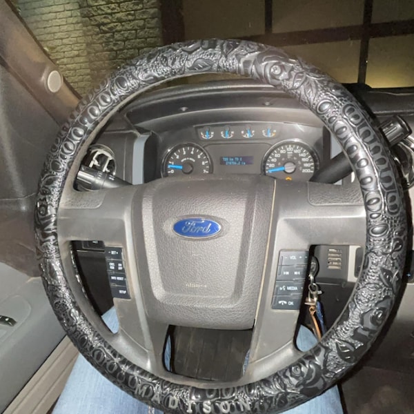 Retro Fashion Beige Brown Steering Wheel Cover,custom Text Four Seasons ...