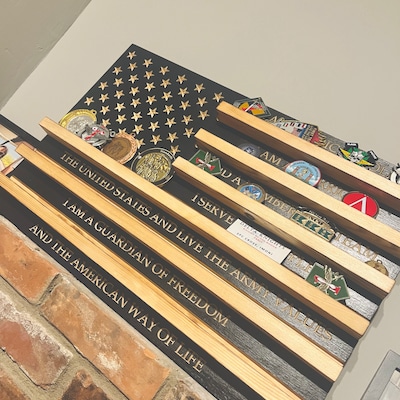 100 Coins Army Soldier's Creed Motto US Flag Challenge Coin Holder ...