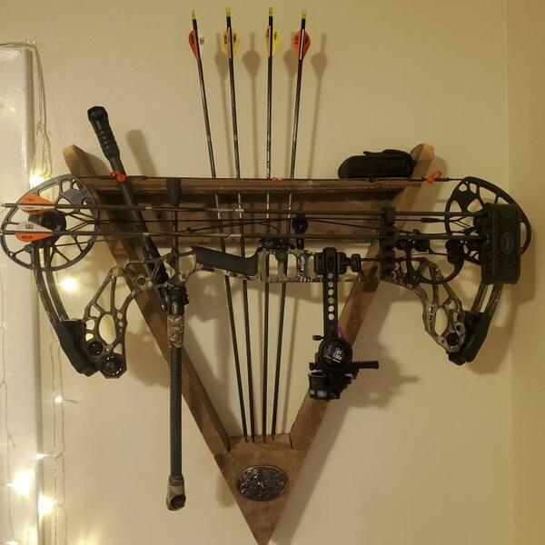 Barn Wood Bow & Arrow Rack for Archery - Etsy