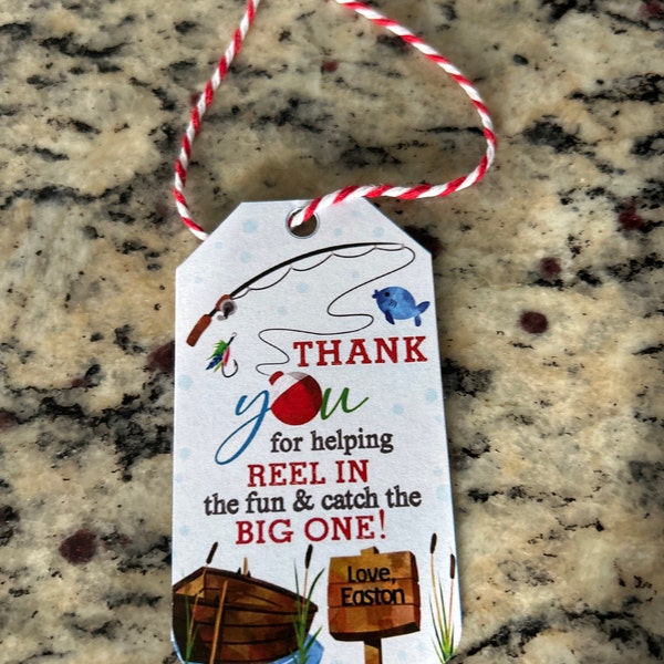 Editable Fishing Tag, Fishing Favor Tags, Fishing Birthday Party ...