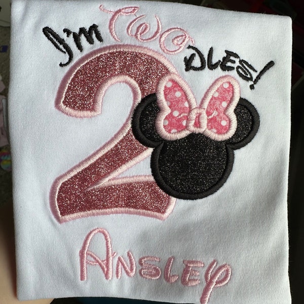 Minnie Mouse Inspired 5th Birthday Shirt/ Pink and Black Minnie ...