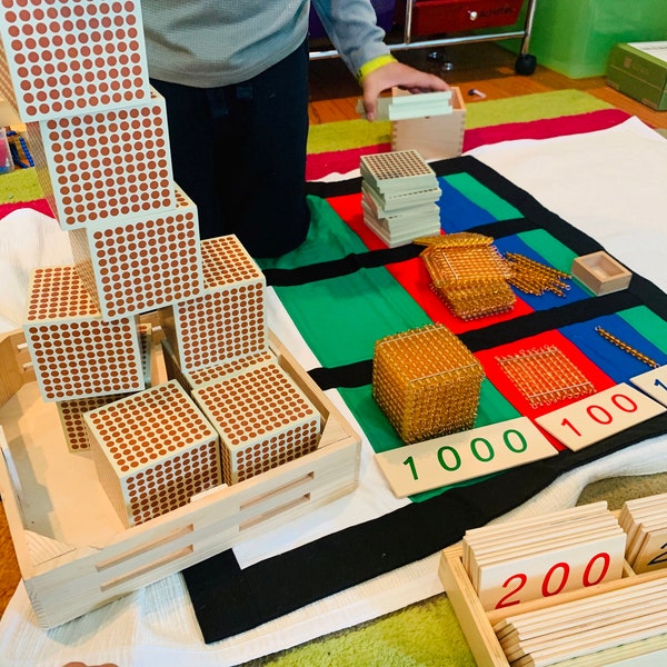 Montessori, Mat for Golden Bead Equations With Number Column ...