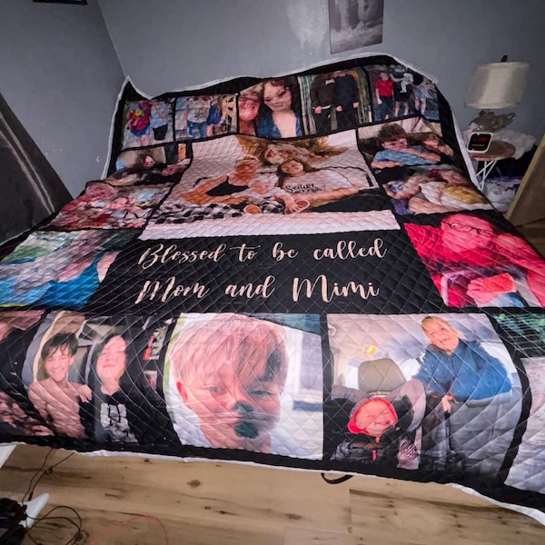 Custom Photo Quilt, Photo Quilt, Memory Quilt,dog Quilt,dog Mom,dog ...
