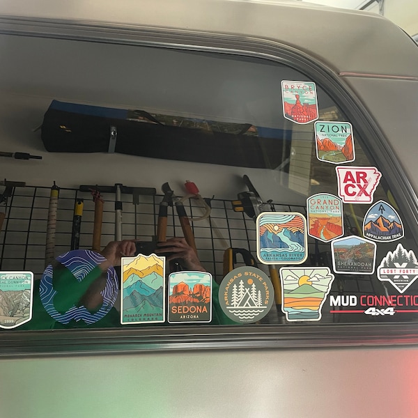 National Park Sticker Set: Waterproof Vinyl Decals - Etsy