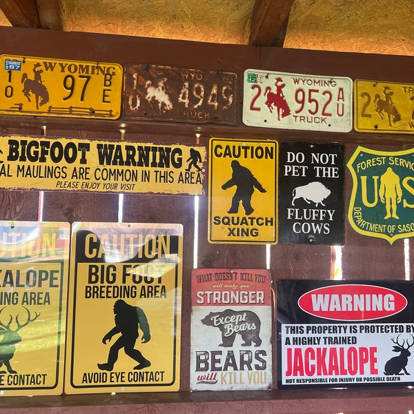 Funny Bigfoot Sign, Bigfoot Area, Cryptozoology, Cryptid Gift, Bigfoot ...