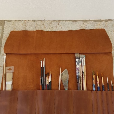 Leather Roll, Artist Roll, Leather Pencil Roll, Leather Pencil Case ...