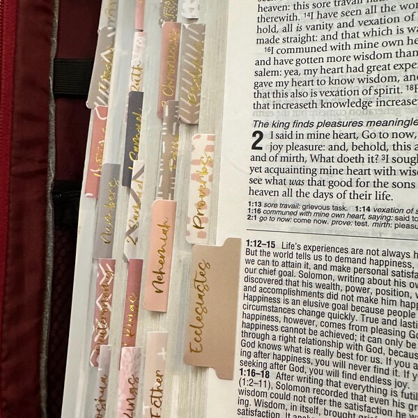 Bible Tabs | Laminated Bible Tabs | Tabs for the Bible | Pretty Bible ...