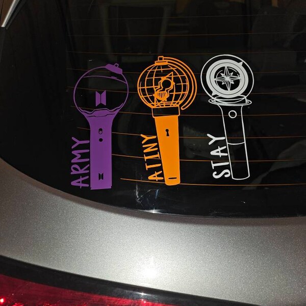 Kpop Car Decal, Vinyl Sticker, Light Stick, Sticker for Cars - Boy ...