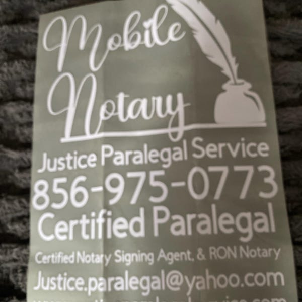 Mobile Notary Public Decal| Decals for Notaries| Professional Car ...