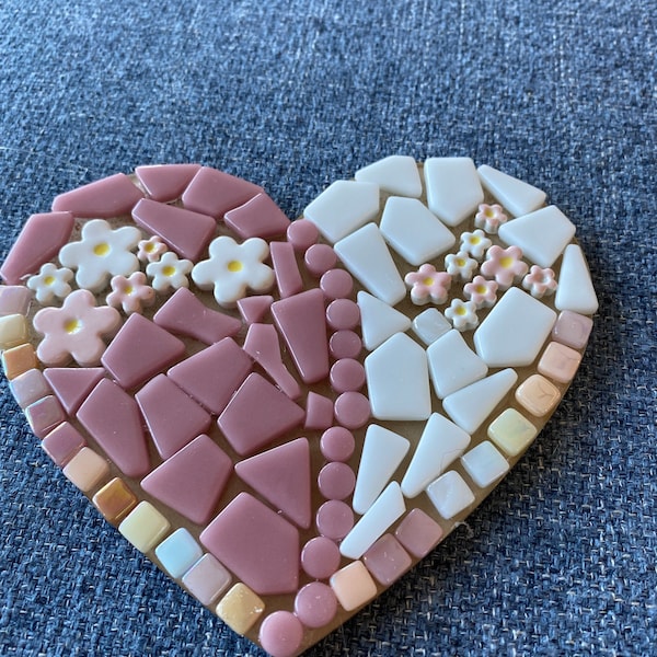 15 Handmade Pretty Ceramic Blossom Flower Mosaic Tile Shapes - Etsy