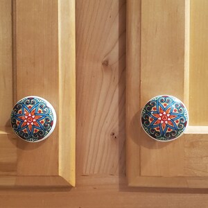 Unique Style Hand Painted Ceramic Knobs / Drawer Pulls/ | Etsy